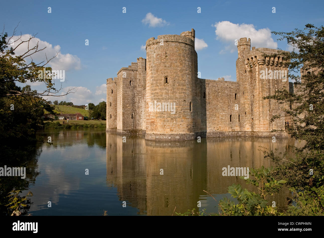 Bodiam, a typical medieval Castle in Bodiam Kent on a lovely summers ...