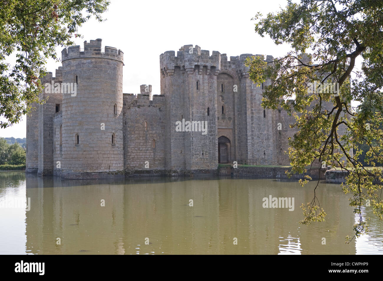 Bodiam, a typical medieval Castle in Bodiam Kent on a lovely summers ...
