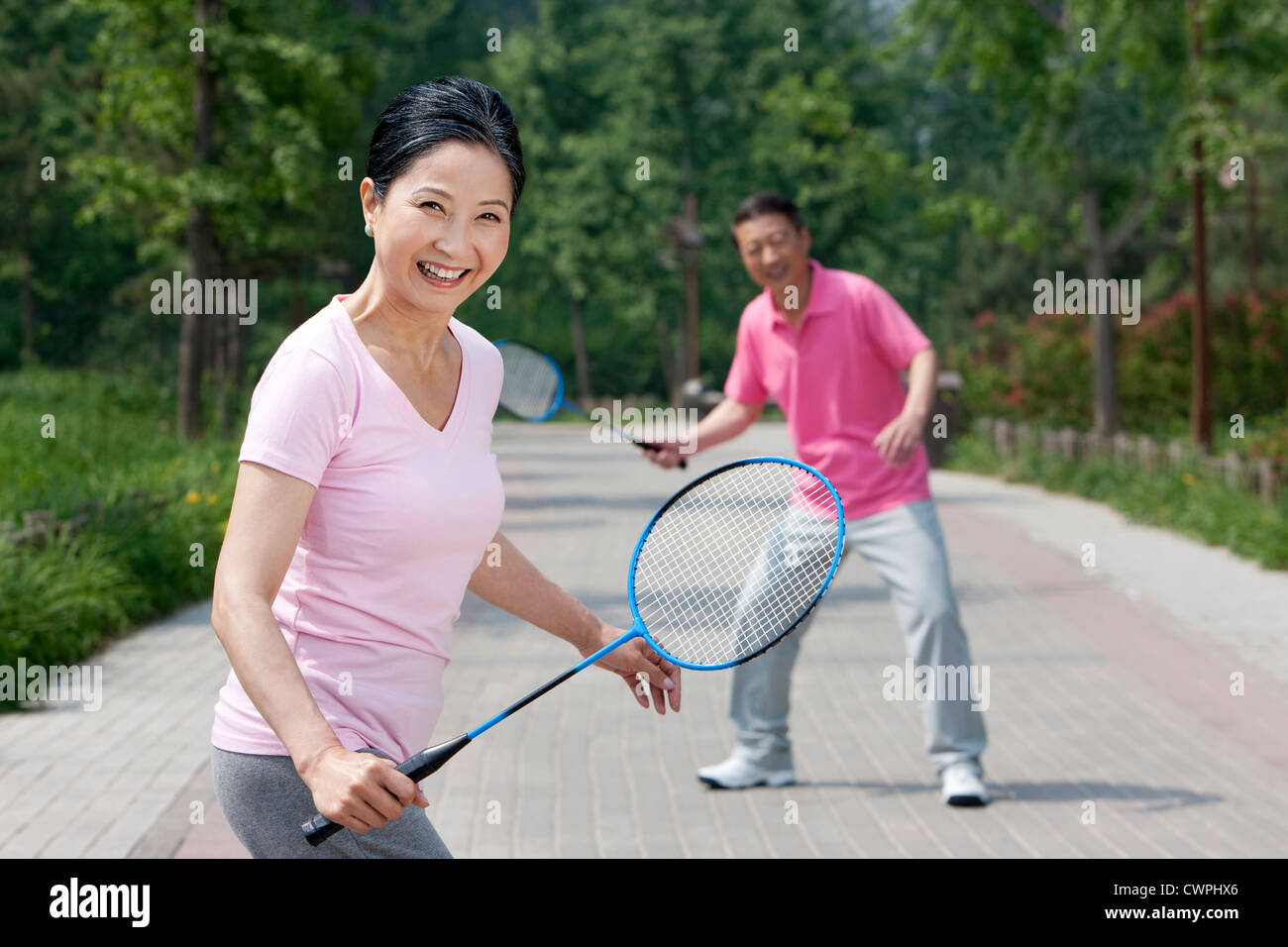 Seniors badminton badminton hi-res stock photography and images - Alamy