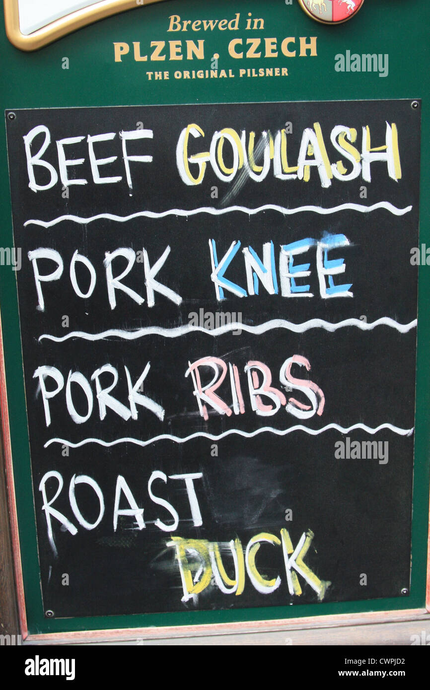 Pub menu sign board hi-res stock photography and images - Alamy
