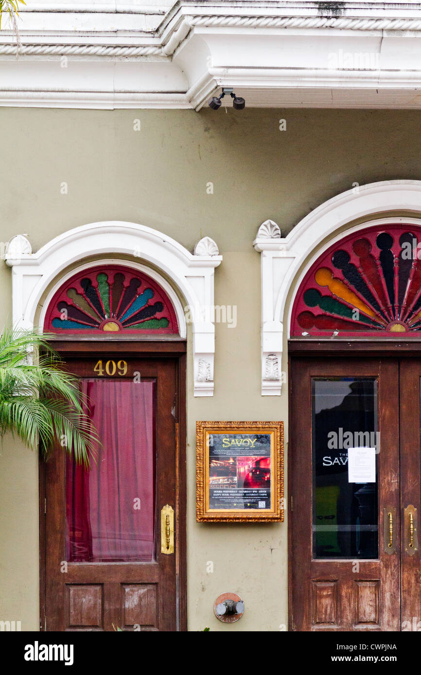 Ornate doors in building front in "Santa Barbara", California Stock ...