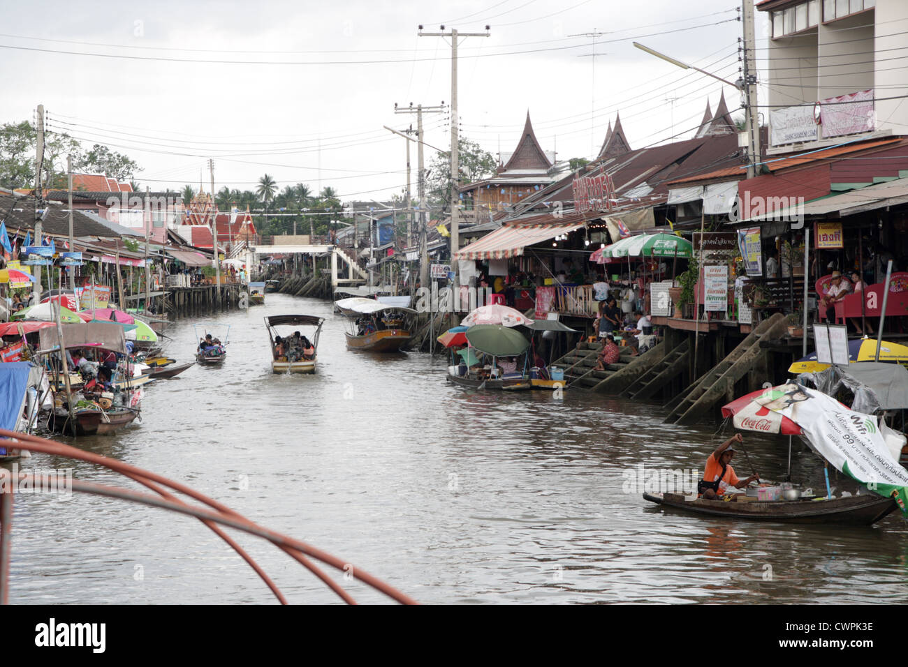 Amphawa canal , Amphawa floating market in Thailand Stock Photo - Alamy