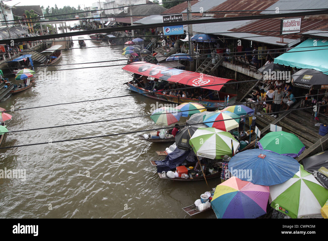 Amphawa canal , Amphawa floating market in Thailand Stock Photo - Alamy