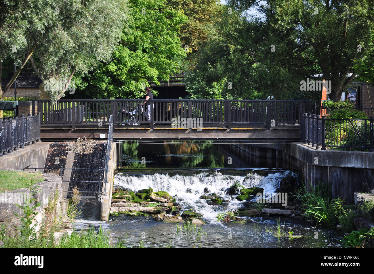 River bridge in Two Rivers Shopping Centre, Staines-upon-Thames, Surrey ...