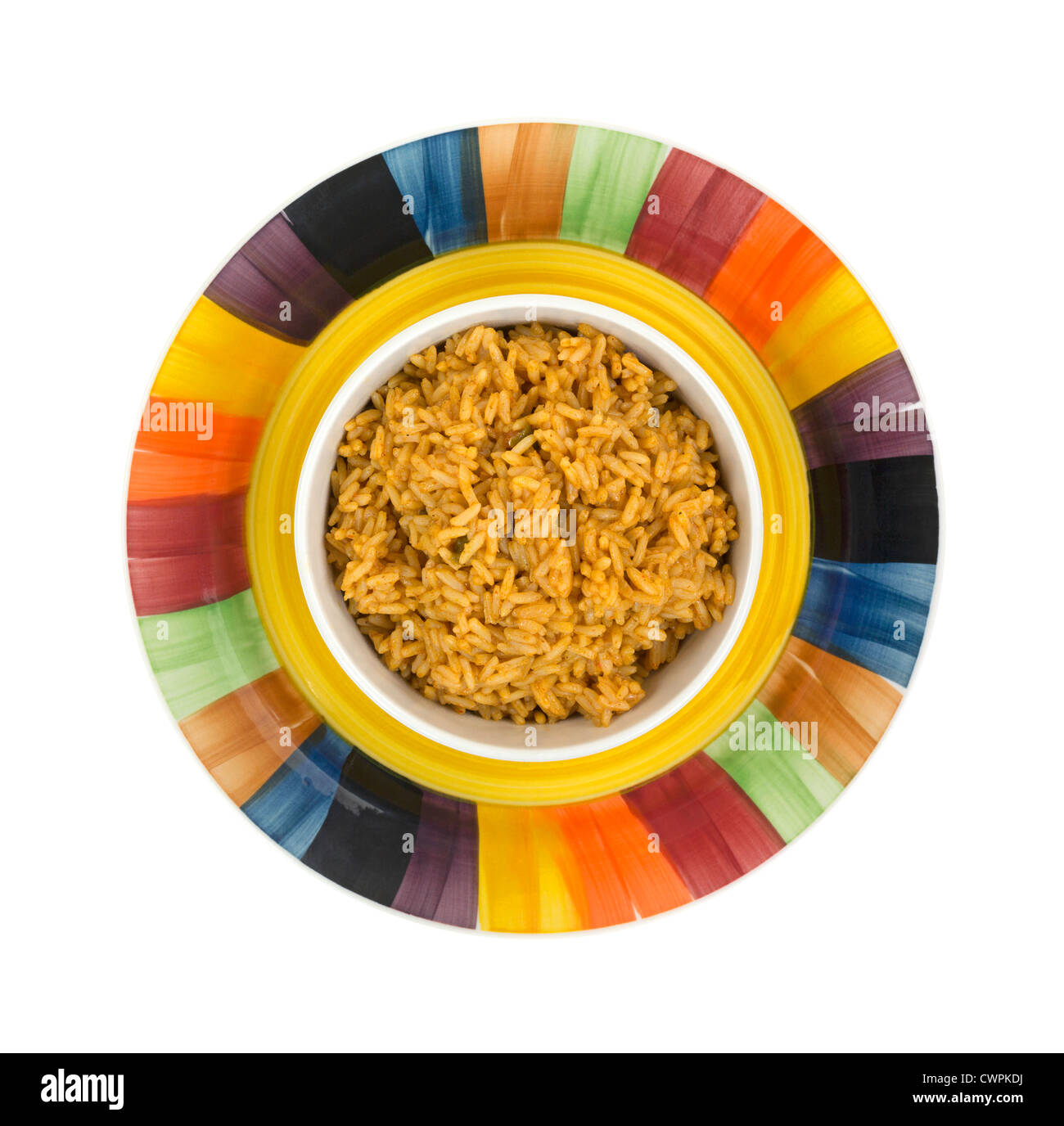 View plate cooked rice Cut Out Stock Images & Pictures - Alamy