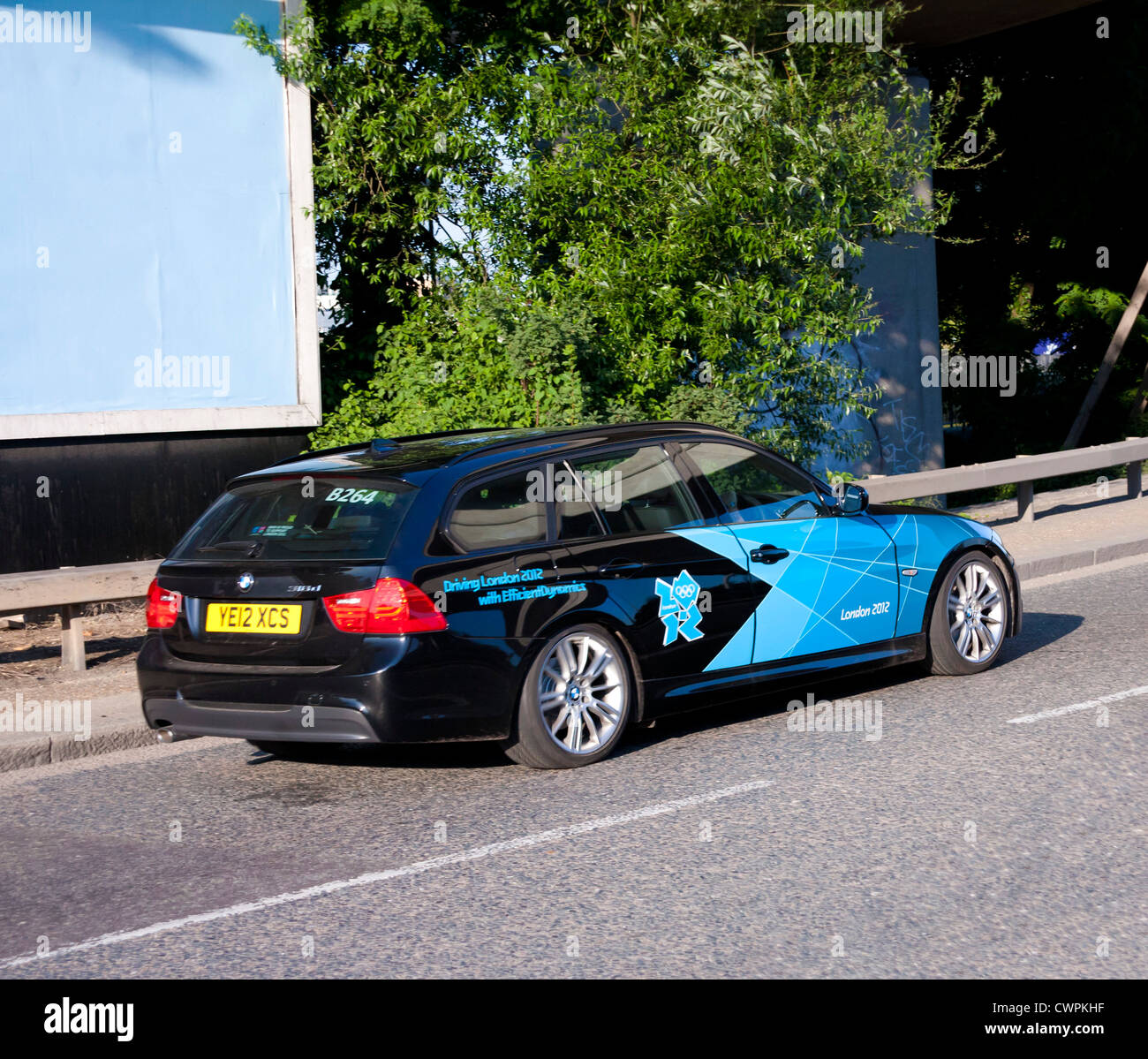Official London 2012 Olympic Games Vehicle en route to Olympics venue ...