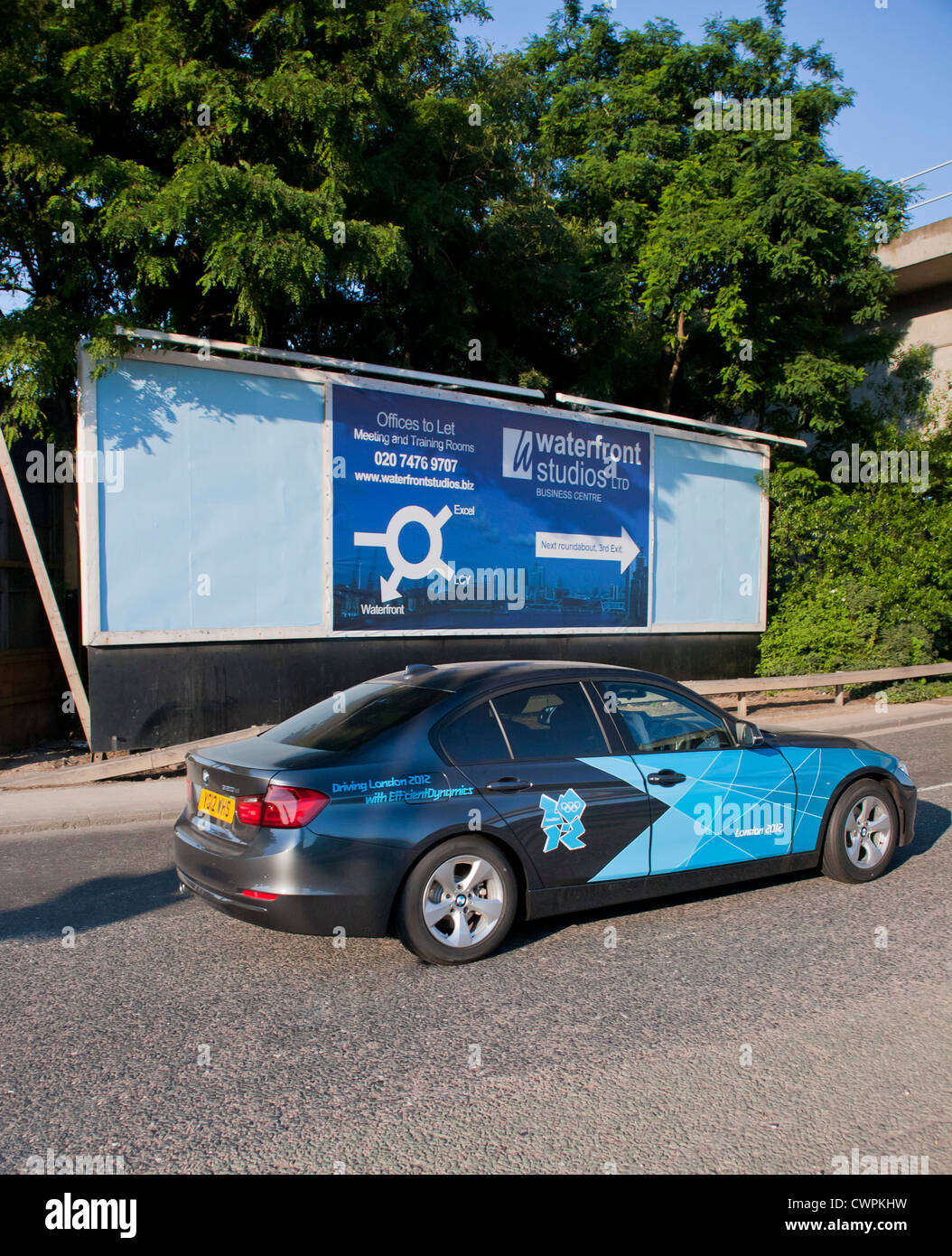 Official London 2012 Olympic Games Vehicle en route to Olympics venue ...