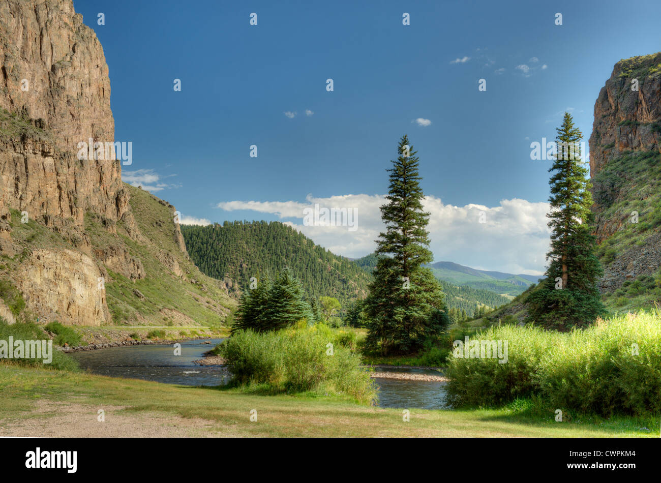 The Rio Grande flows through Wagon Wheel Gap near Creede, Colorado ...