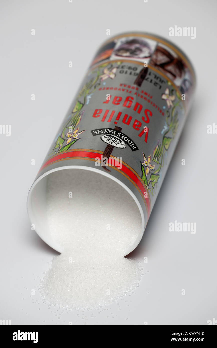 Shaker container of Vanilla Sugar from Fiddes Payne Stock Photo - Alamy