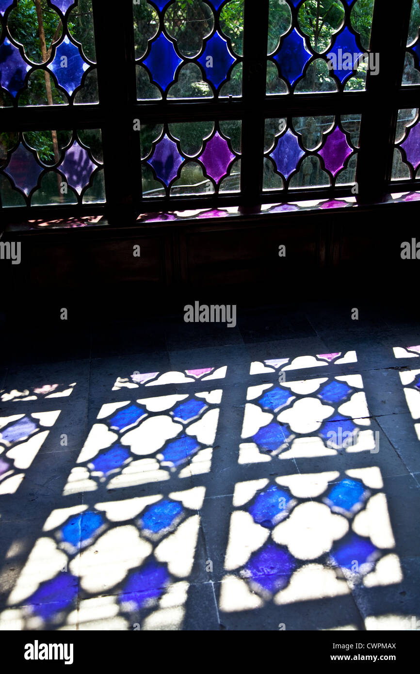 Chinese garden from the window Stock Photo - Alamy