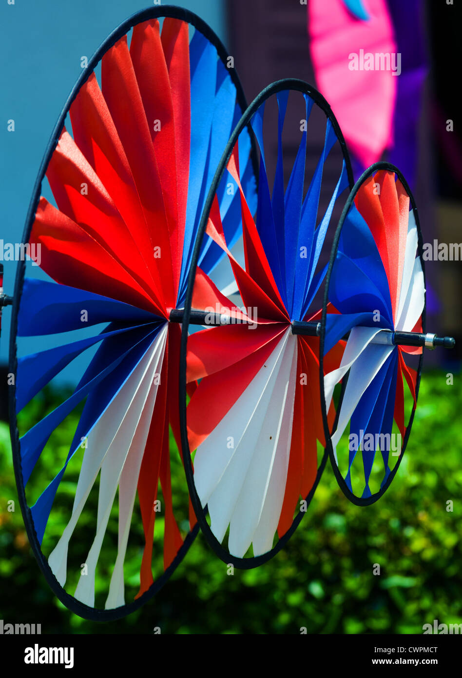 Multi wheel cloth windmill Stock Photo - Alamy