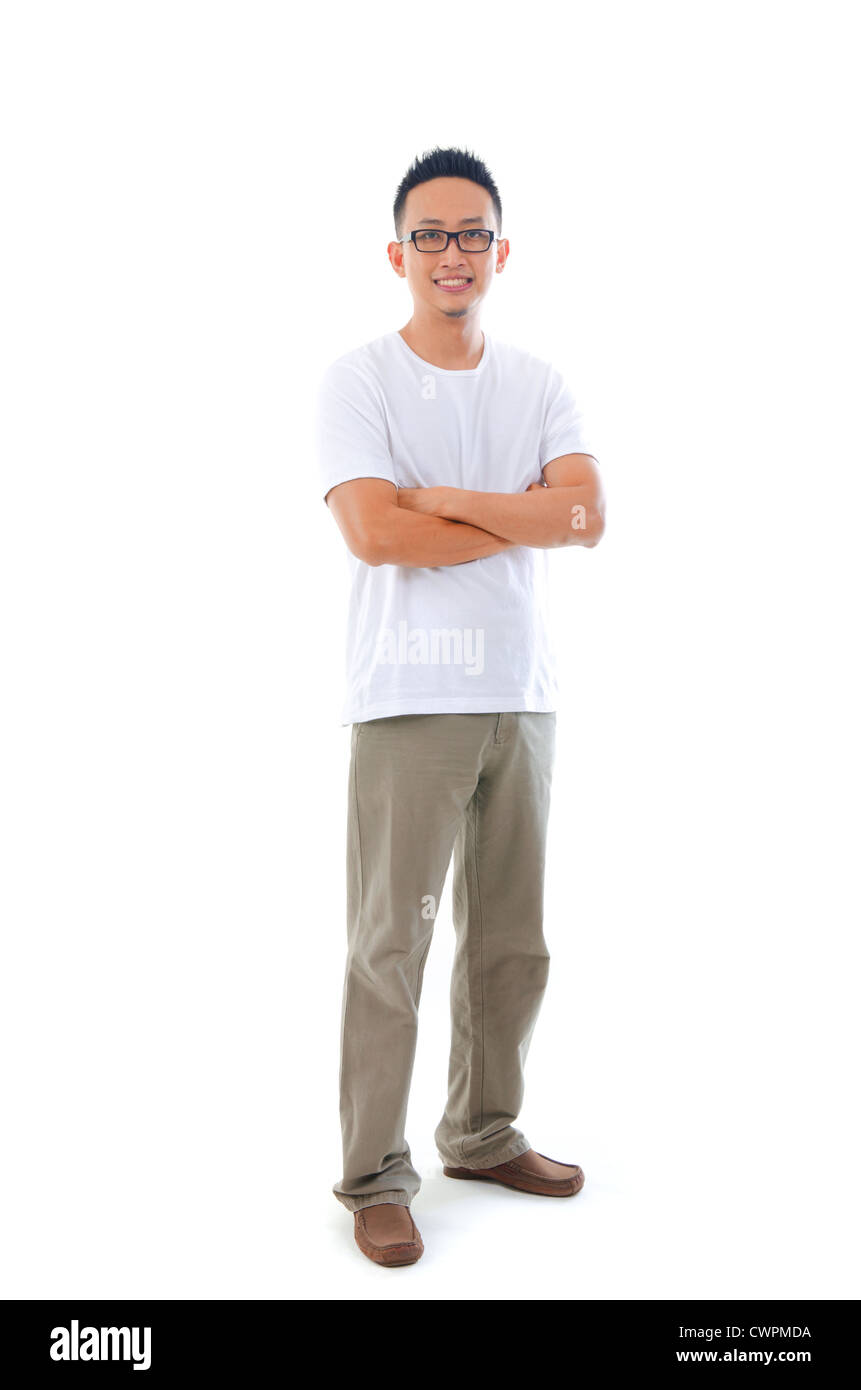 Full body pose smart young Cut Out Stock Images & Pictures - Alamy