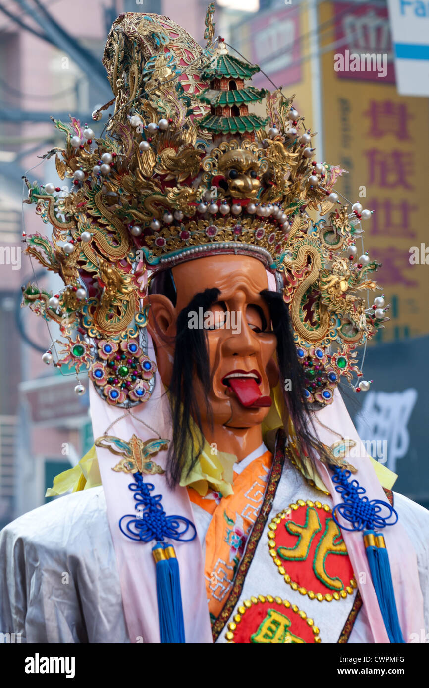 A figure of a taoist god at the "Pigs of God" festival around Chinese ...