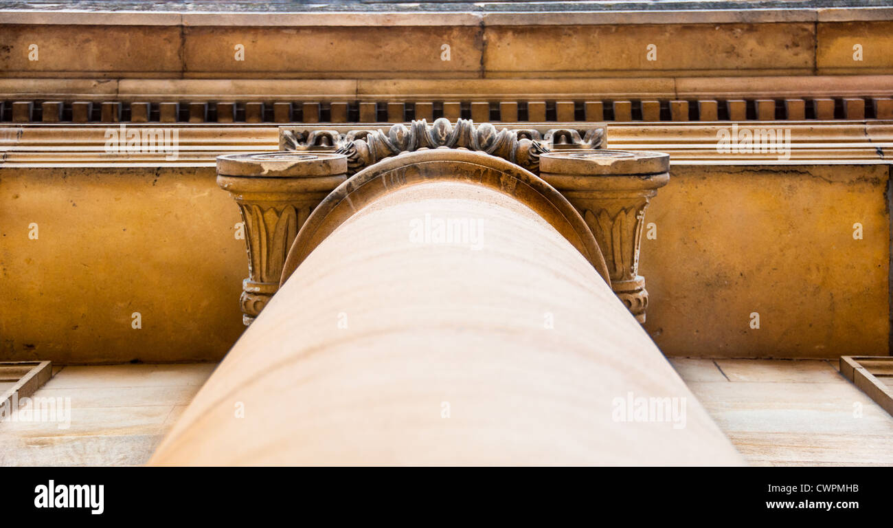 Full scale view of a Stone pillar Architecture in Cambridge UK Stock ...