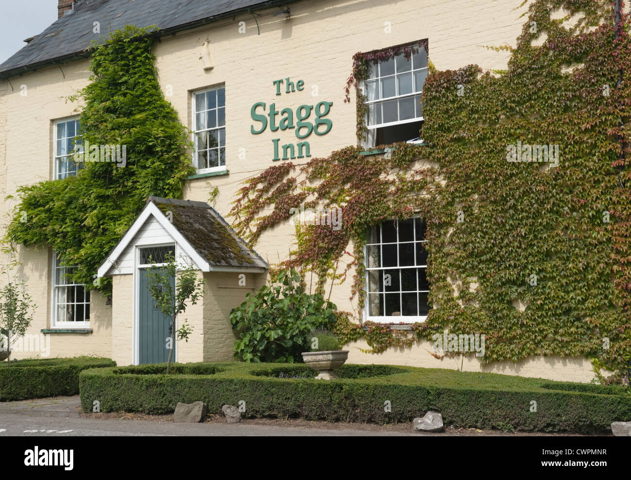 The Stagge Inn at Titley Stock Photo - Alamy