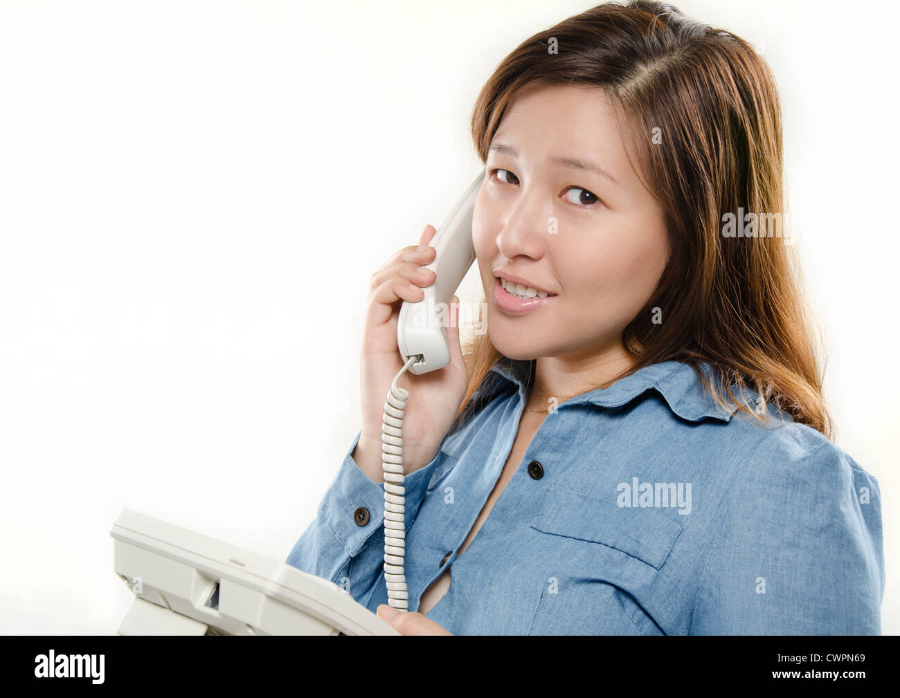 On the phone Stock Photo - Alamy