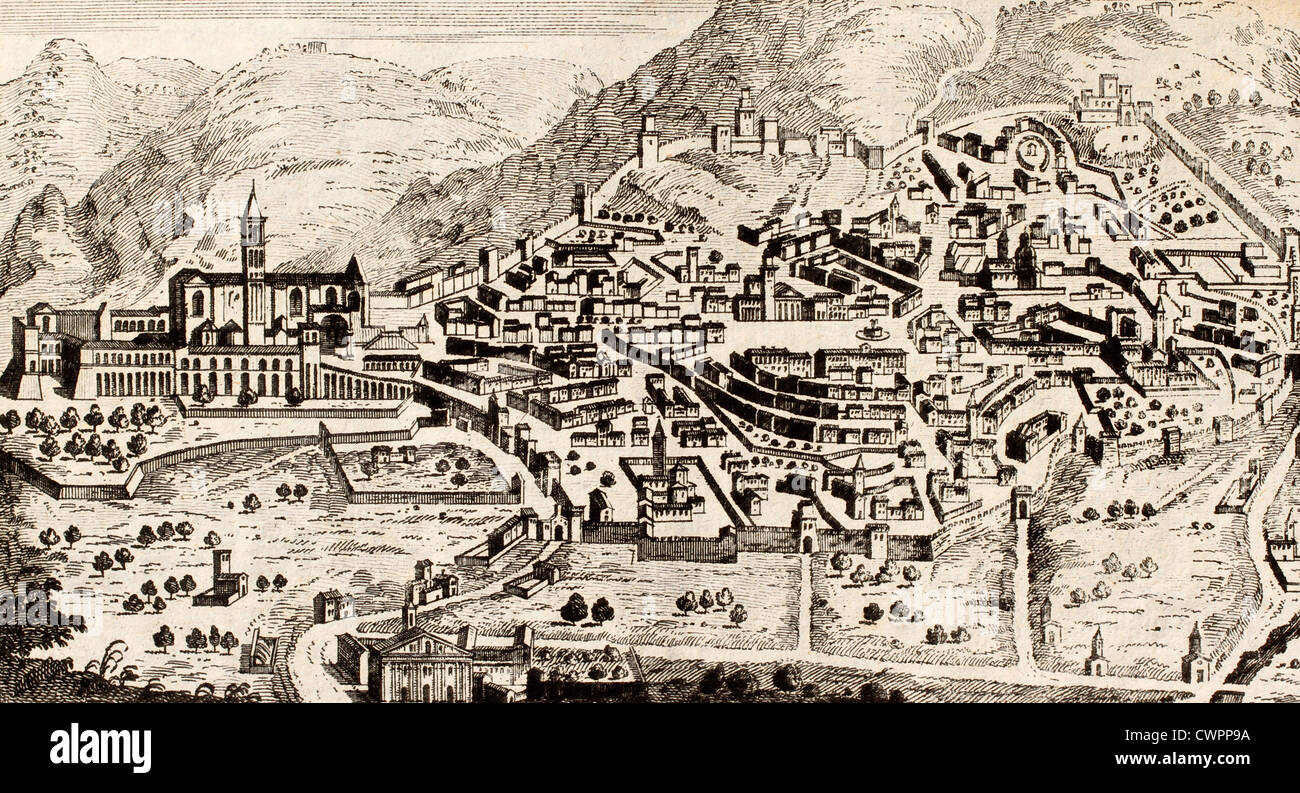 12th Century Map Of Assisi Graces Of France And Italy Pilgrimage