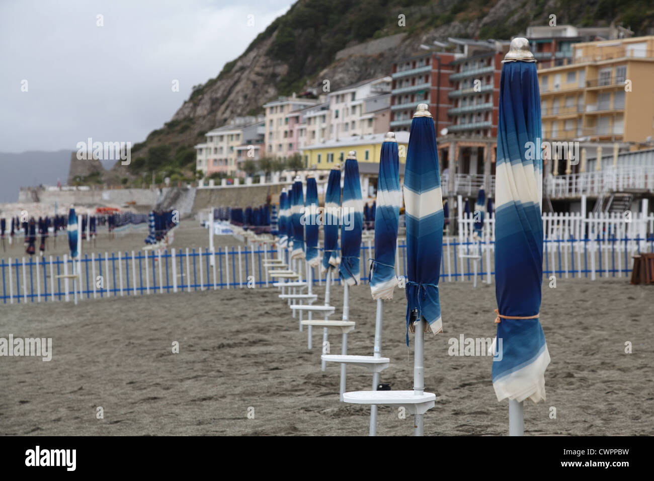 Italy. Liguria.Deiva Marina. Beach Stock Photo - Alamy