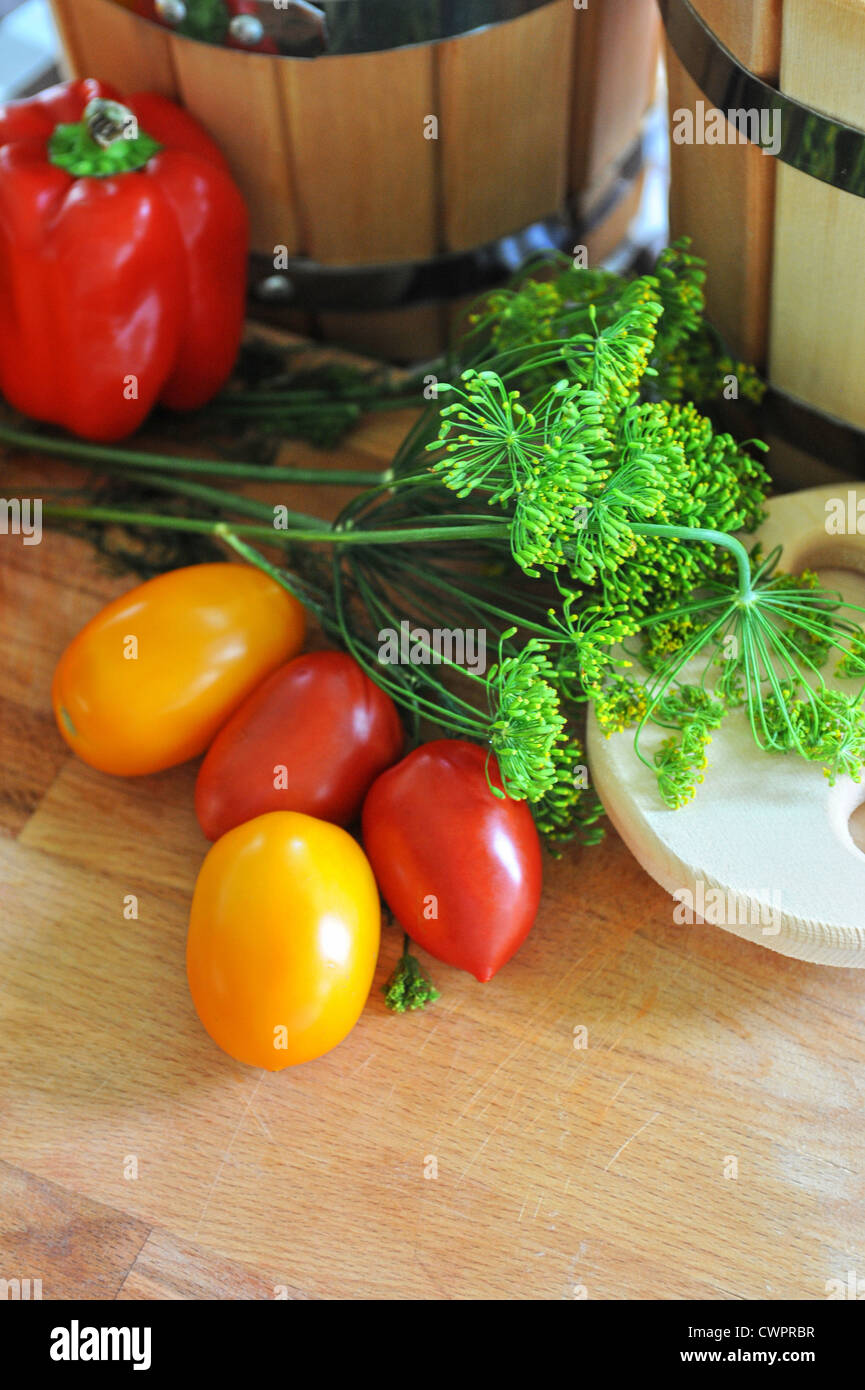 fresh vegetables on the table Stock Photo - Alamy