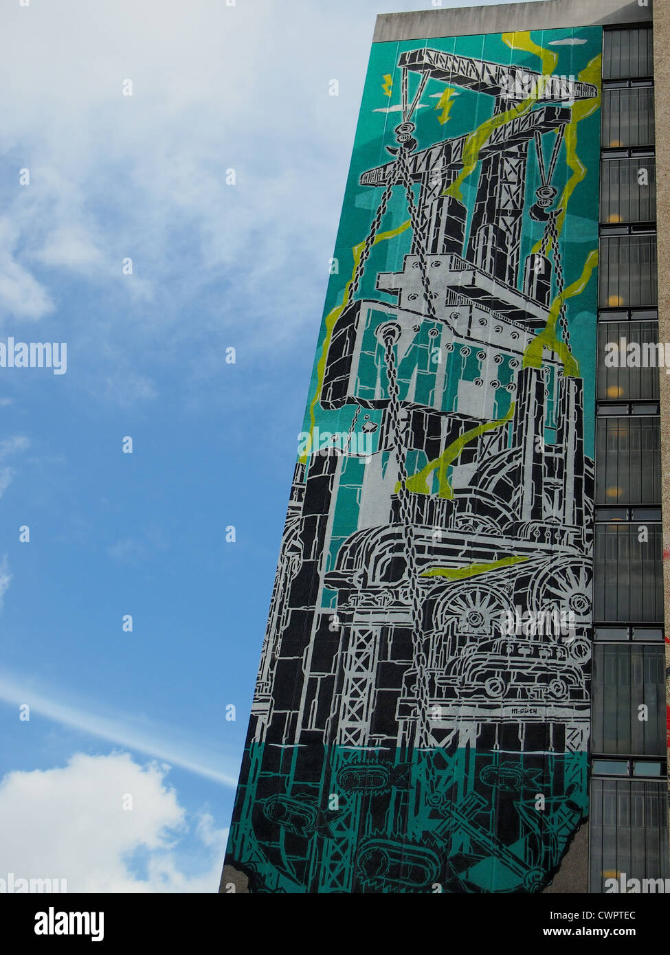 Tall Street-Art, on Side of Building, Bristol Stock Photo - Alamy