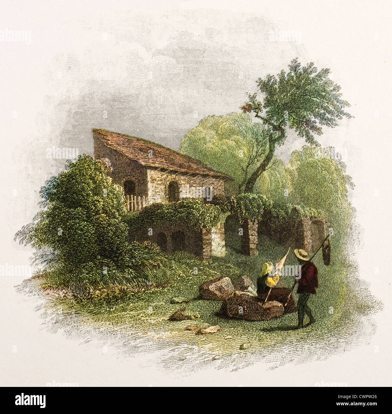 Vintage cottage drawing hi-res stock photography and images - Alamy