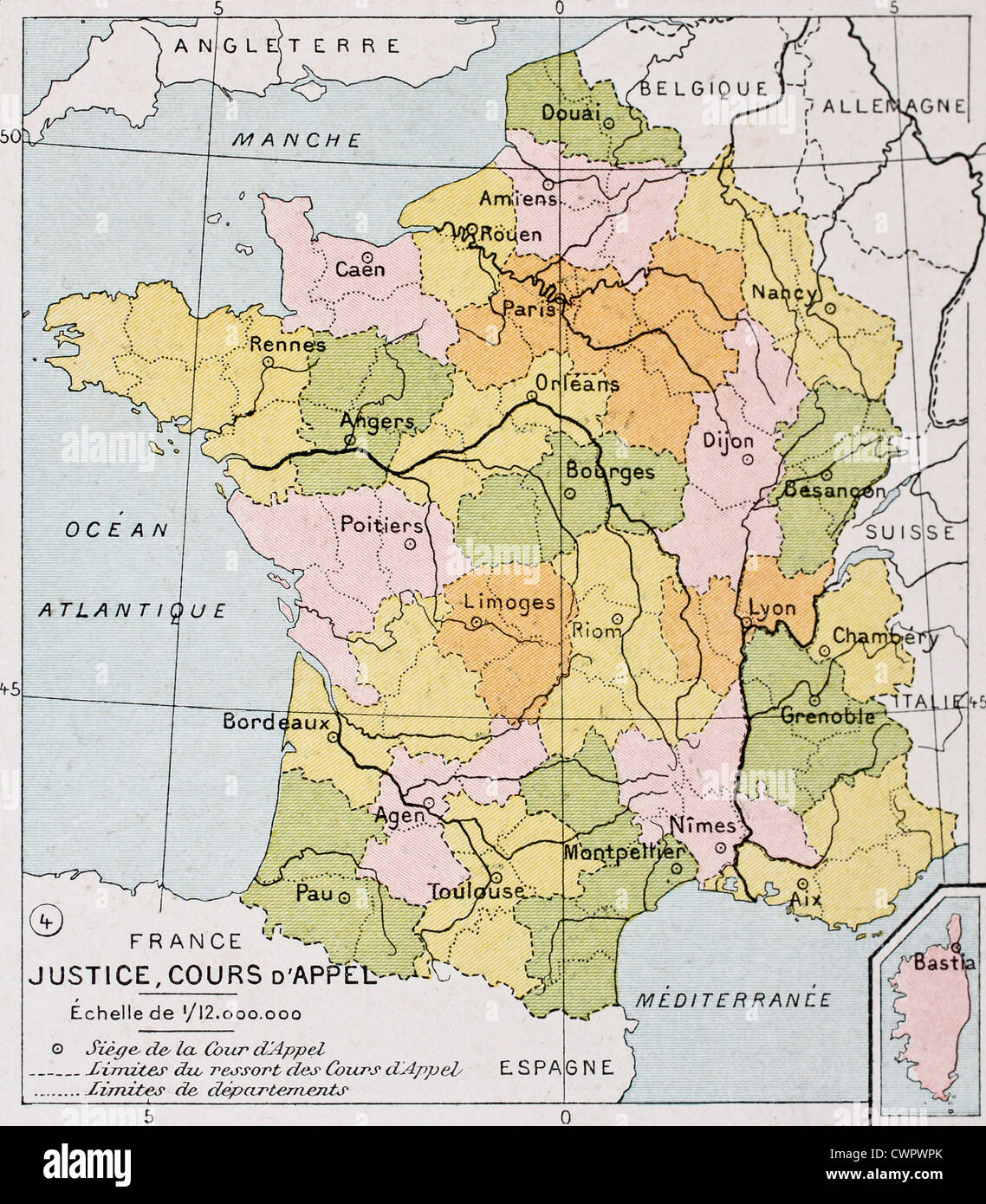 Map of france old hi-res stock photography and images - Alamy
