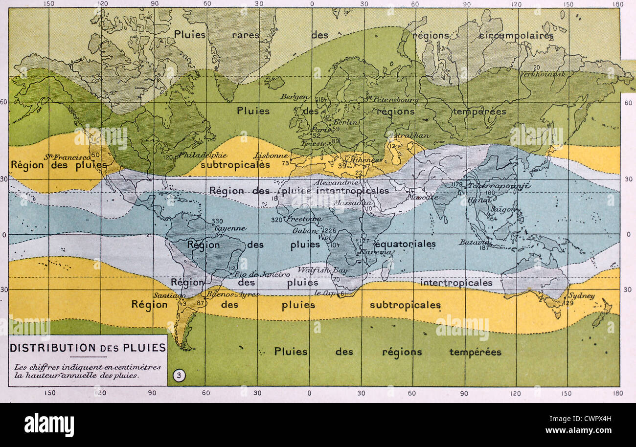 Global rain map Stock Photo - Alamy