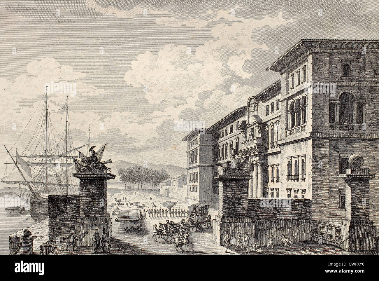 History engraving the royal palace hi-res stock photography and images ...