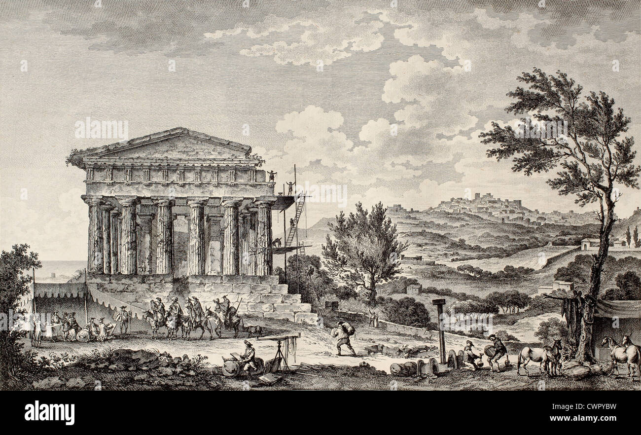 Doric temple drawing hi-res stock photography and images - Alamy