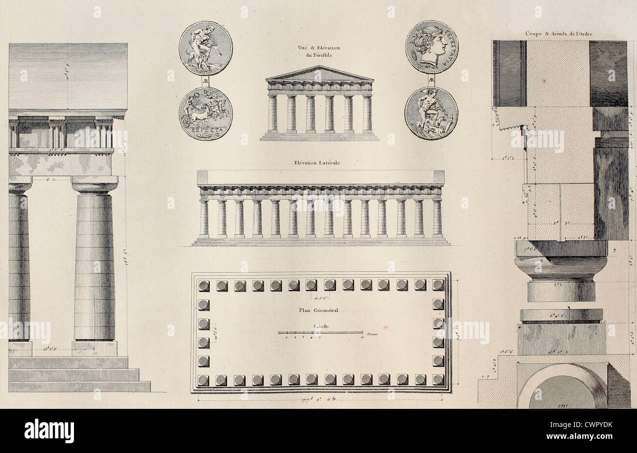 Temple of Segesta plan Stock Photo - Alamy