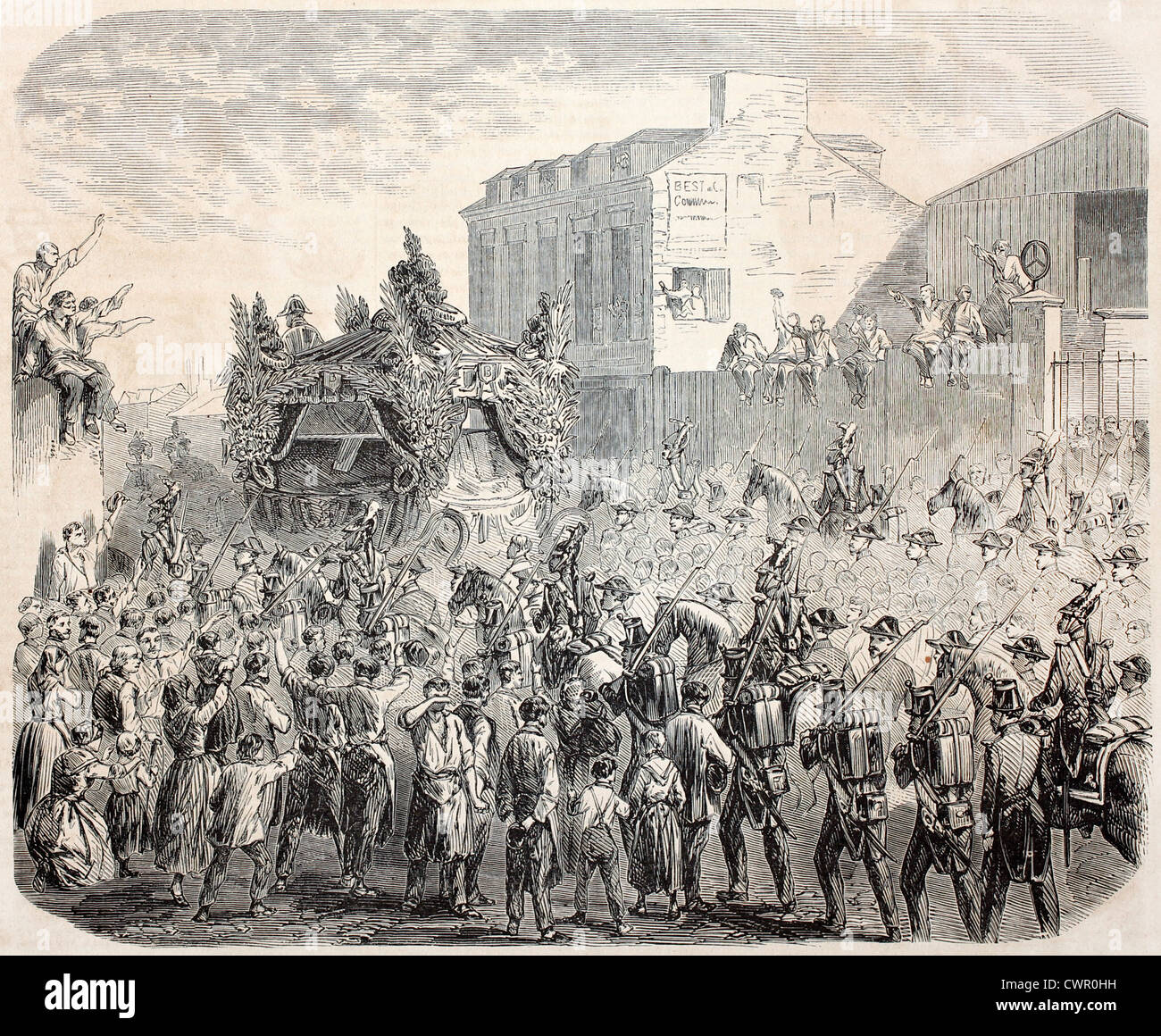 Pierre-Jean de Beranger funeral Stock Photo - Alamy