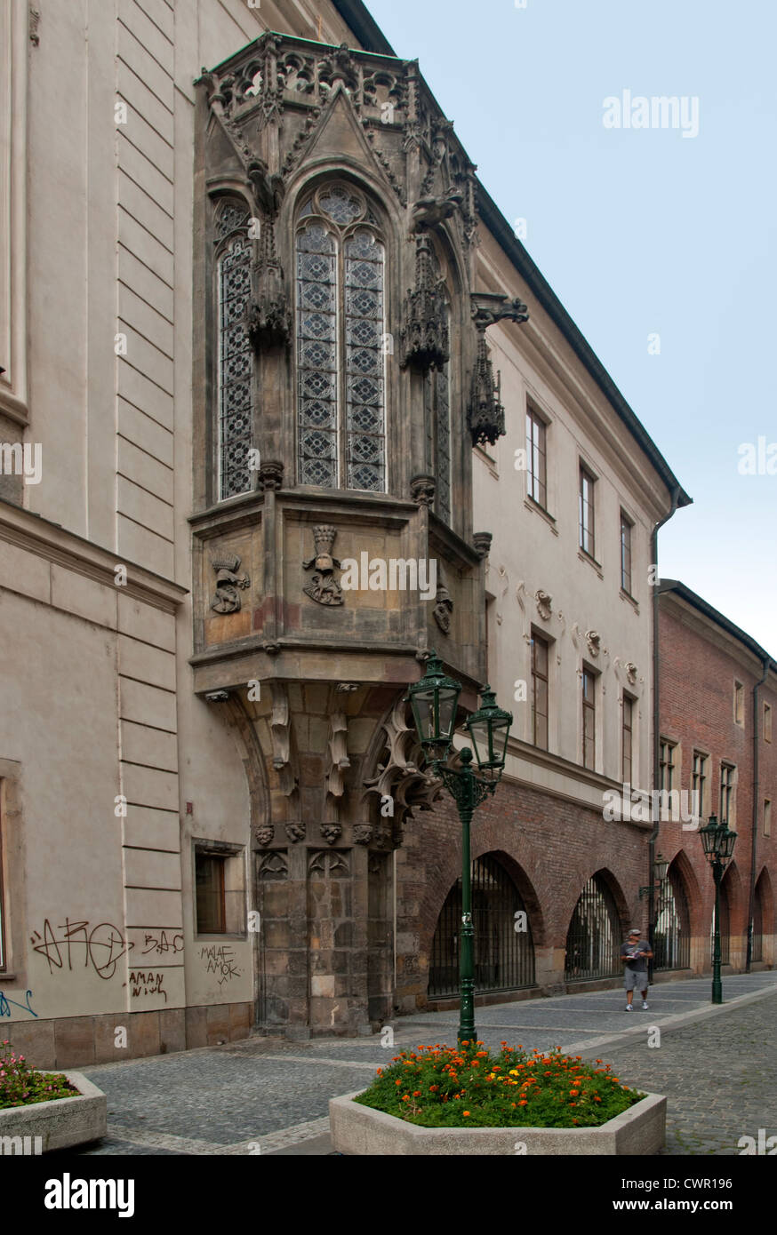 Prague - Karolinum, the Oriel window built around 1400 - Carolinum, the ...