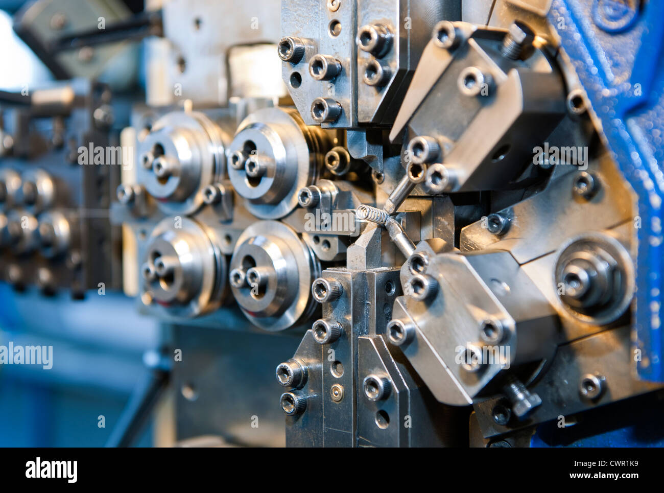 Production facility for making industrial springs. After a mechanical ...
