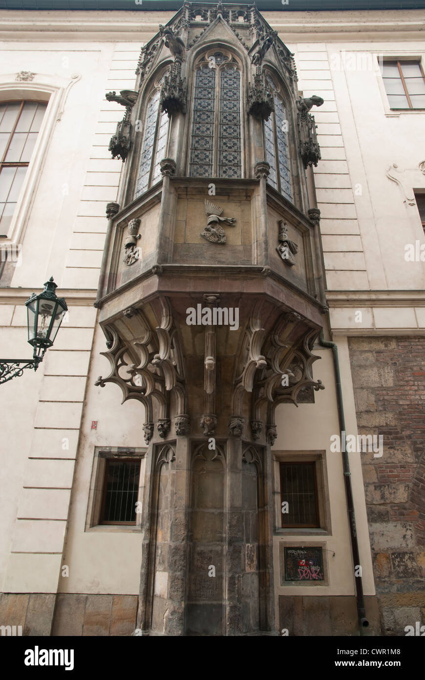 Prague - Karolinum, the Oriel window built around 1400 - Carolinum, the ...