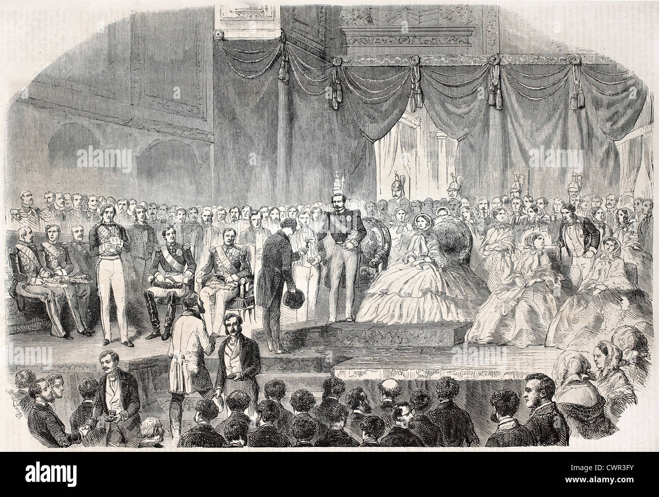 Louvre inauguration by Napoleon III Stock Photo - Alamy