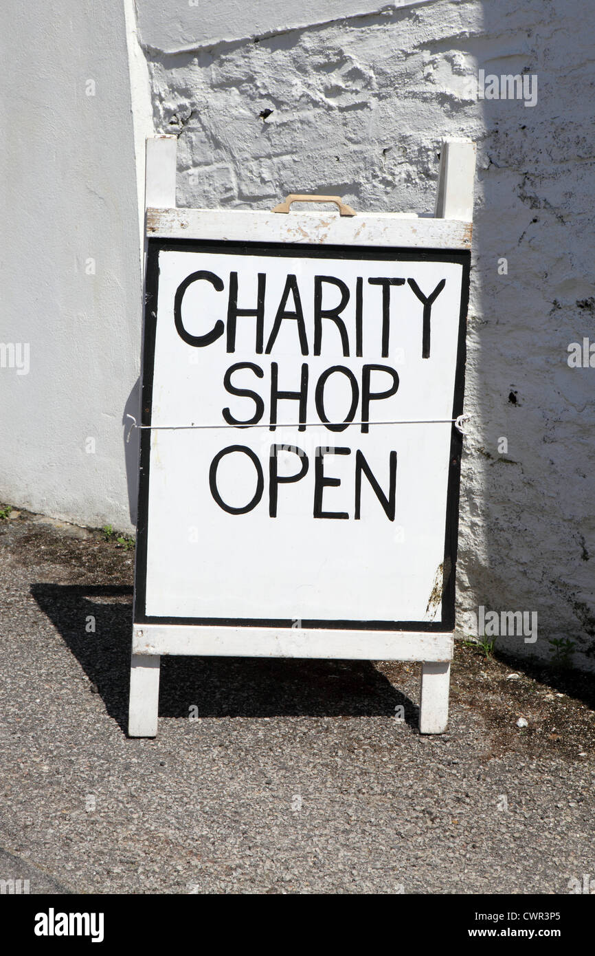 Charity shop sign board hi-res stock photography and images - Alamy