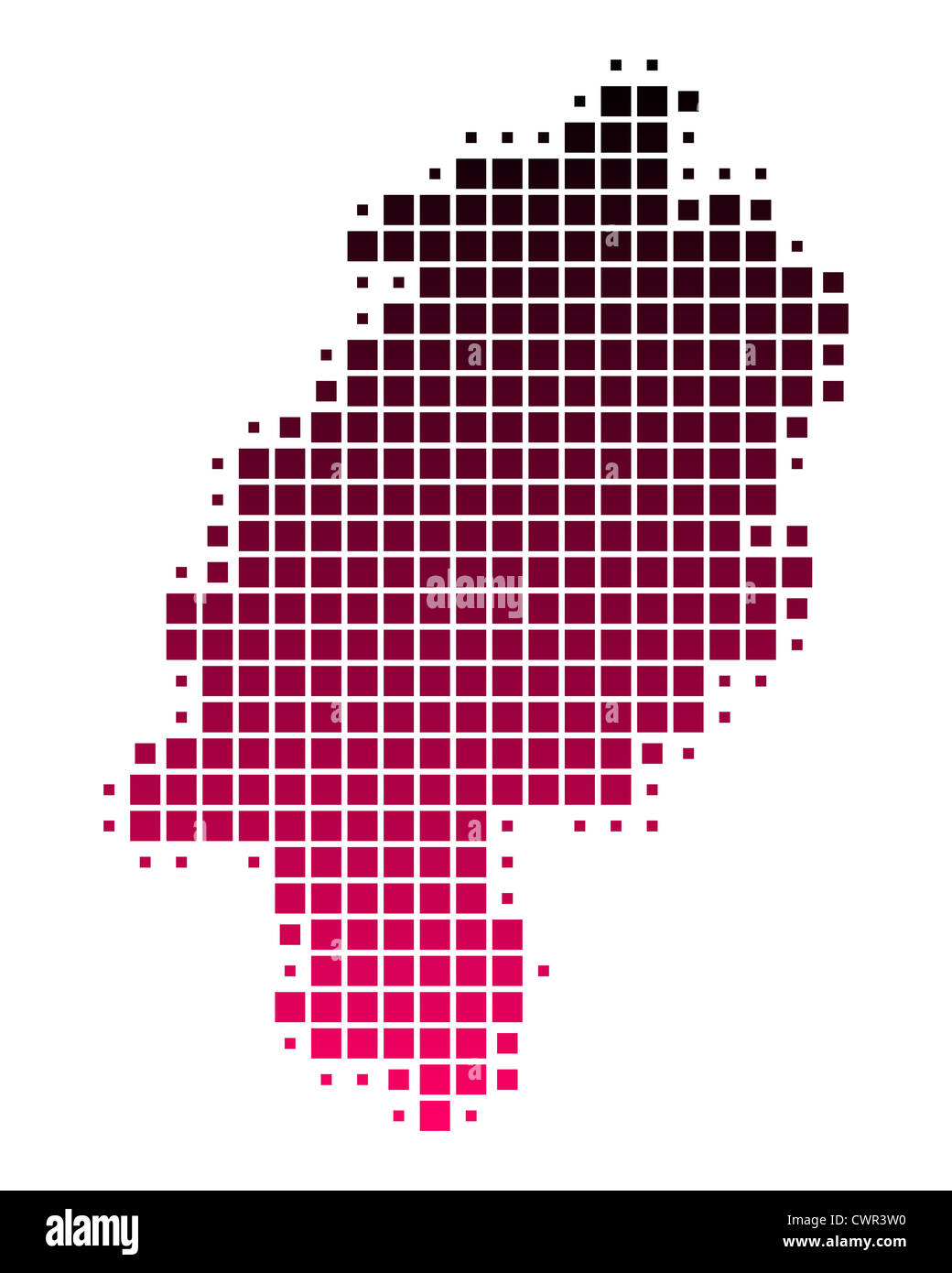 Map of Hesse Stock Photo - Alamy