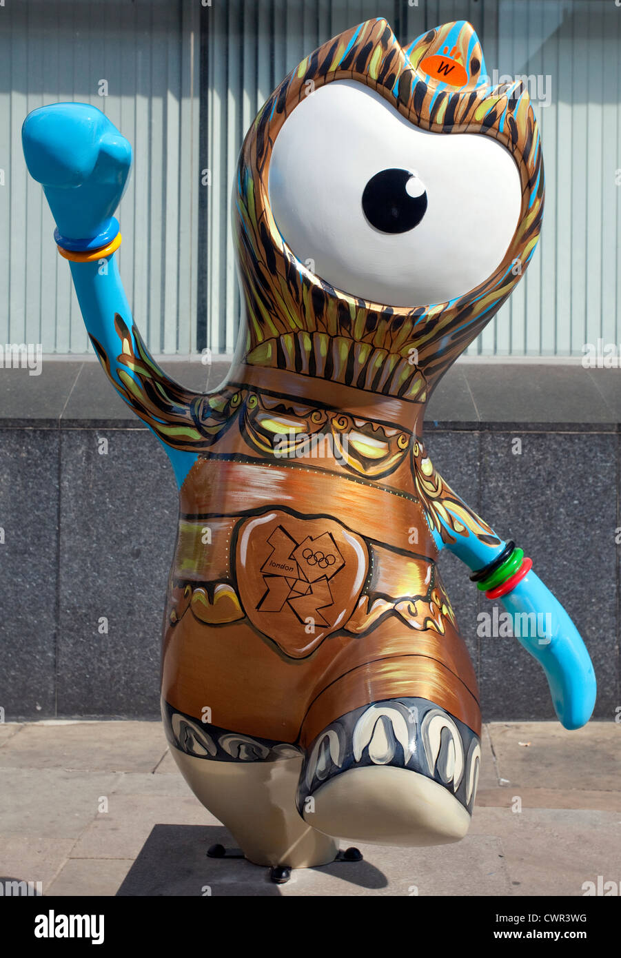 Wenlock London 2012 Olympics mascot figure at the Monument, City of ...