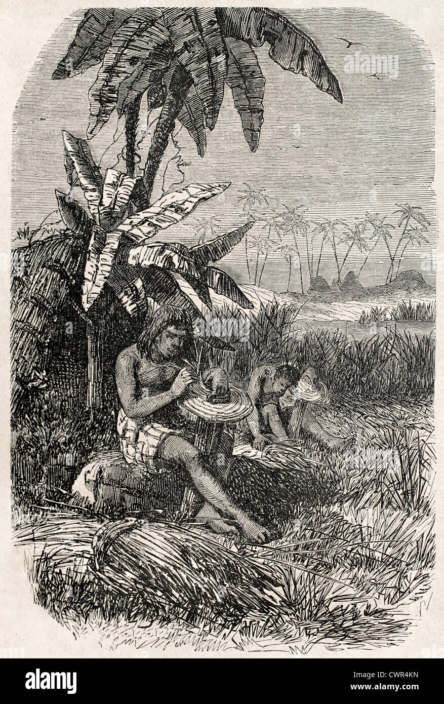 Moyobamba native weaving Panama hat Stock Photo - Alamy