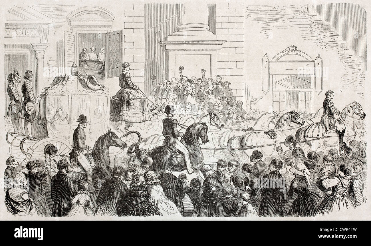 Pope Pio IX arrival in Florence Stock Photo - Alamy