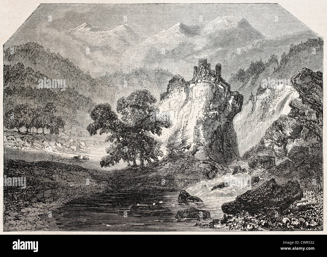 Pyrenees mountains painting hi-res stock photography and images - Alamy