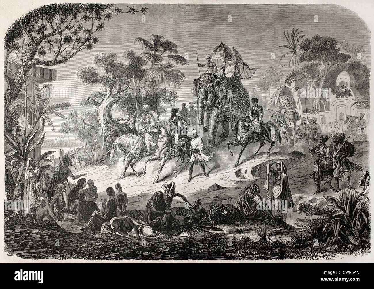 Indian raja engraved hi-res stock photography and images - Alamy