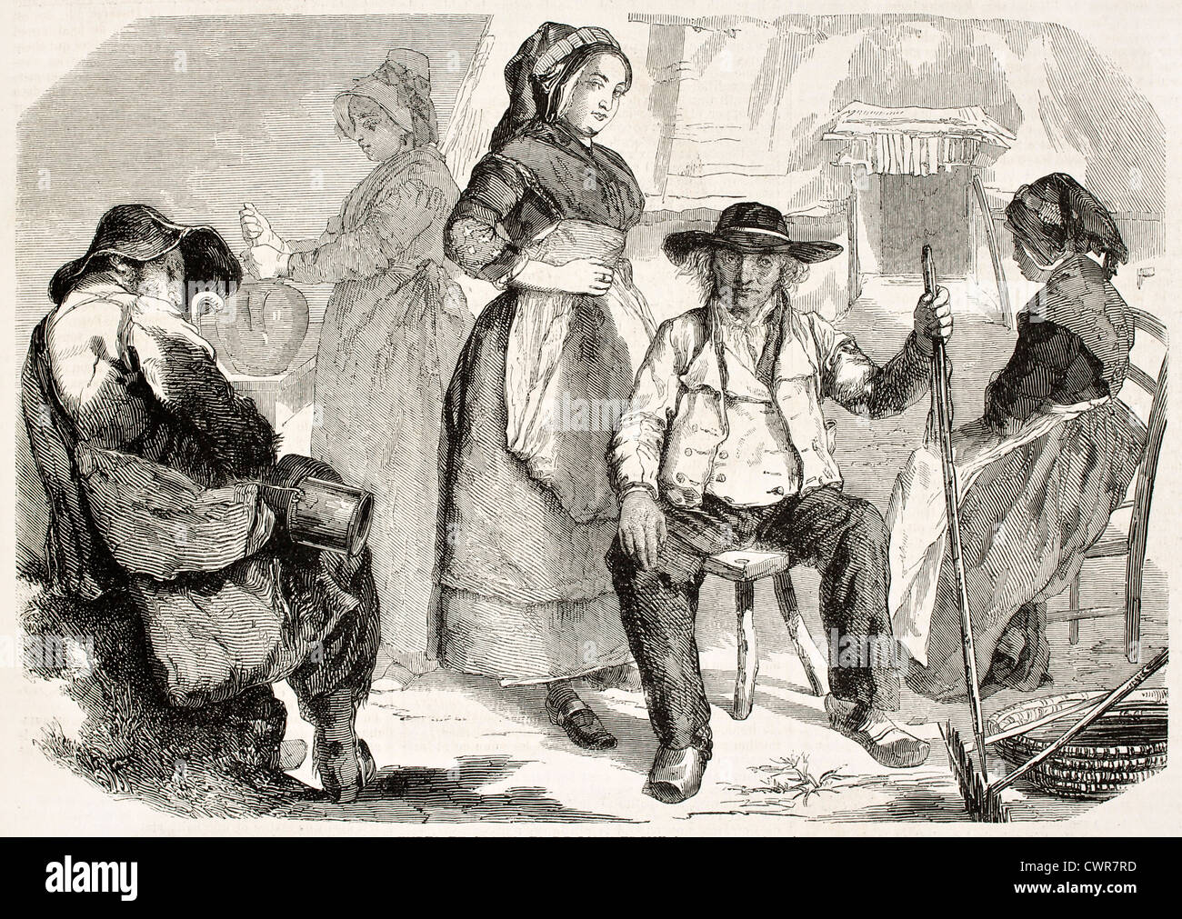 People and costumes in Auvergne, France Stock Photo - Alamy