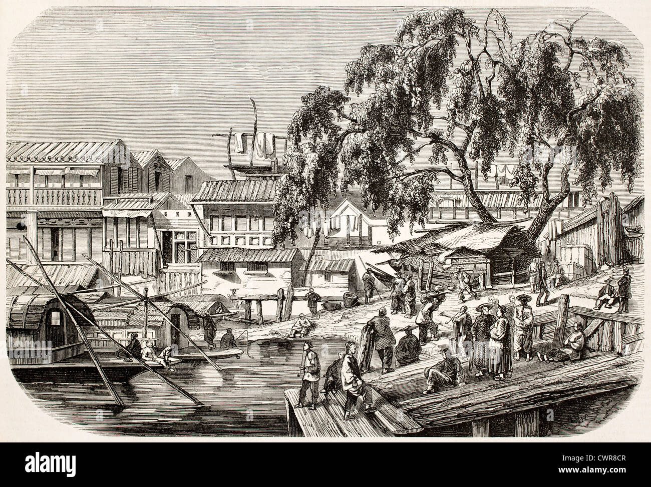 Chinese painting boat hi-res stock photography and images - Alamy