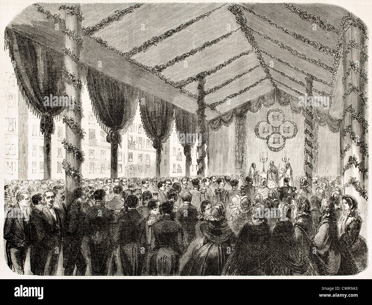 First stone ceremony Stock Photo - Alamy