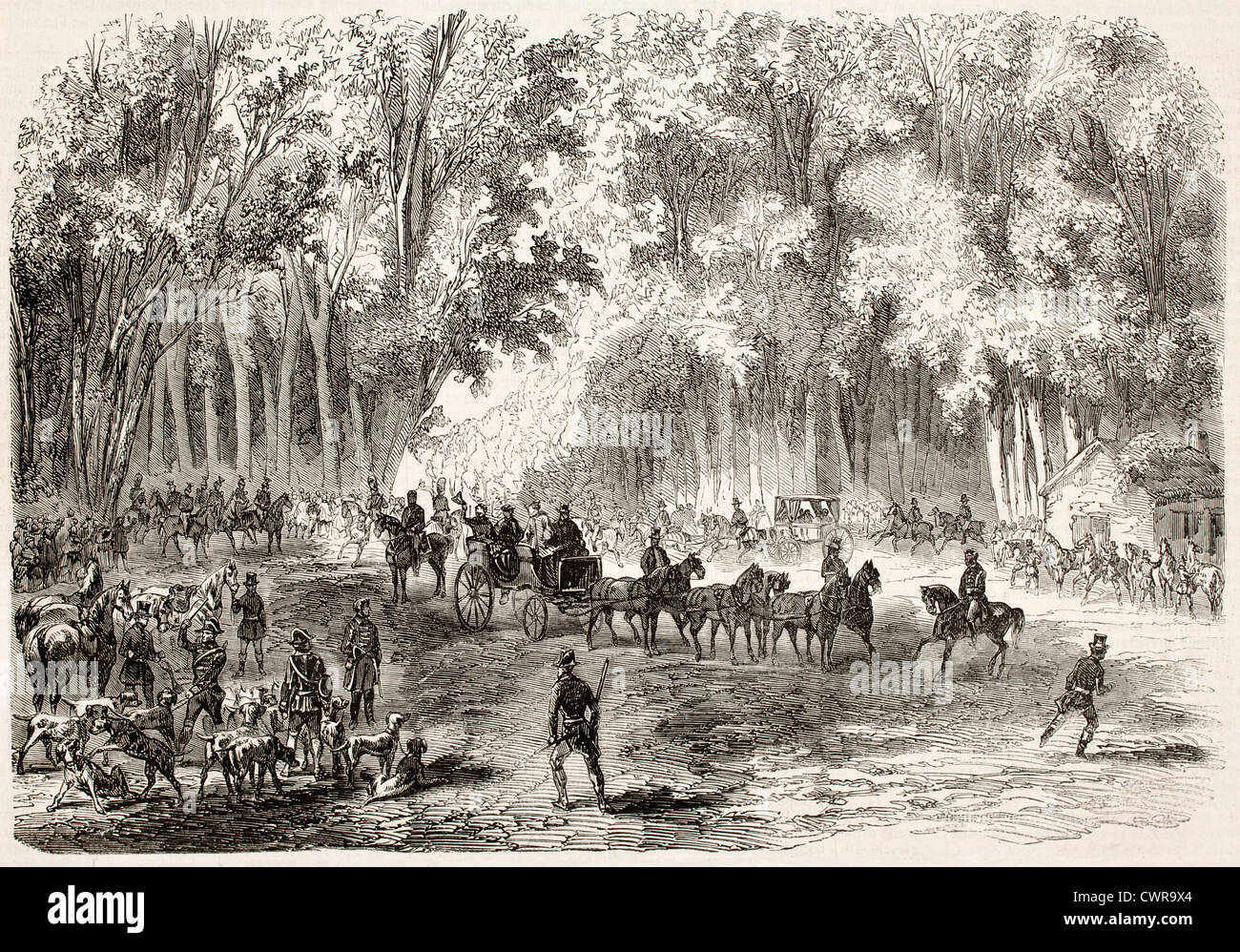 Emperor Napoleon III hunting Stock Photo - Alamy