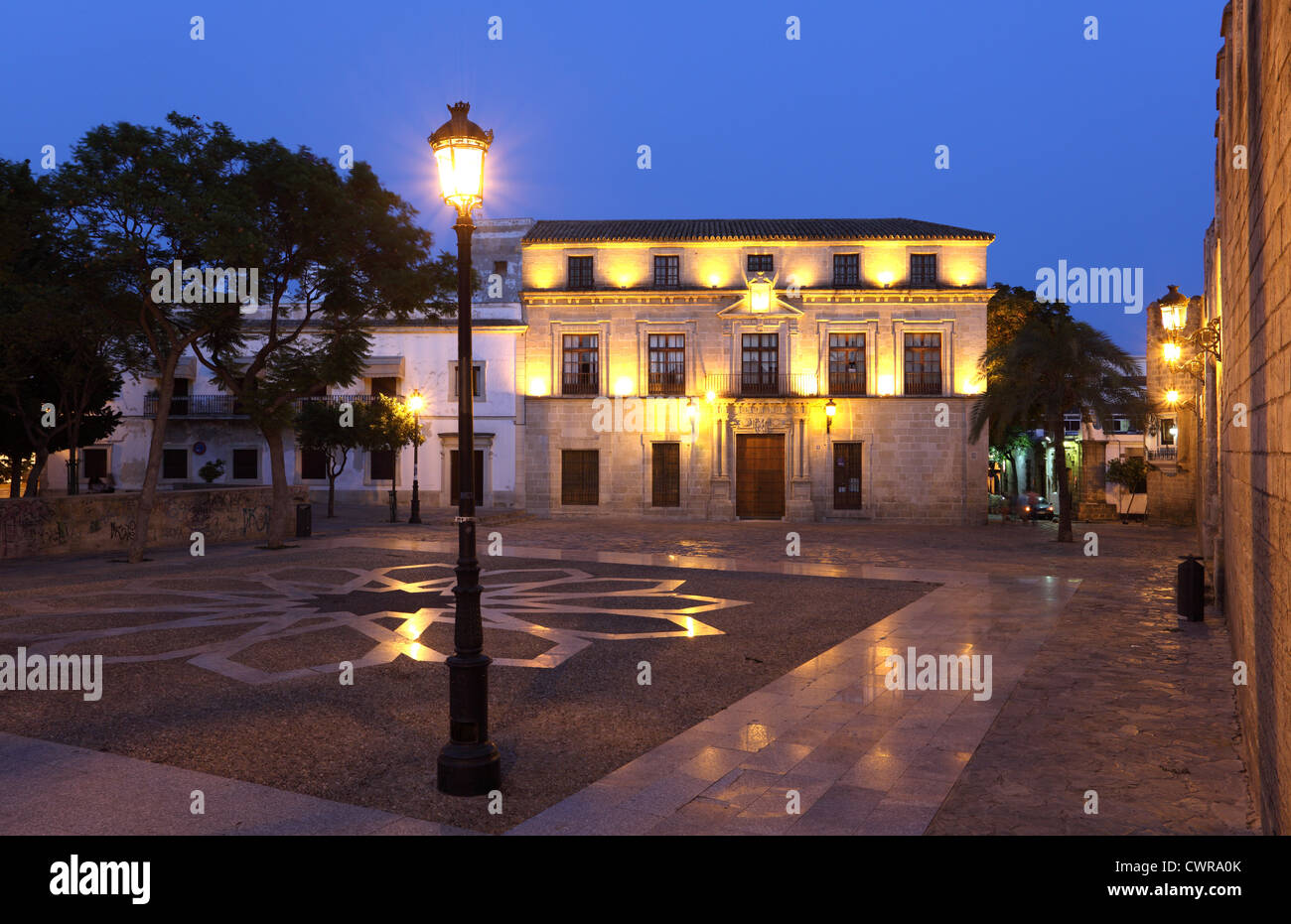 Castle of San Marcos square in El Puerto de Santa Maria, Spain Stock ...