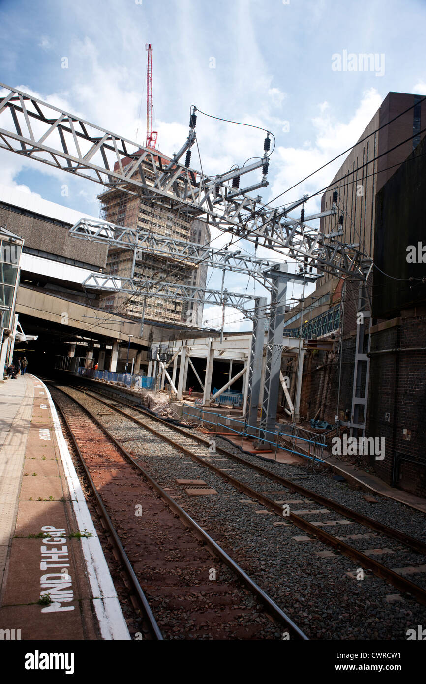 Stephenson tower building site from New Street Station Stock Photo - Alamy