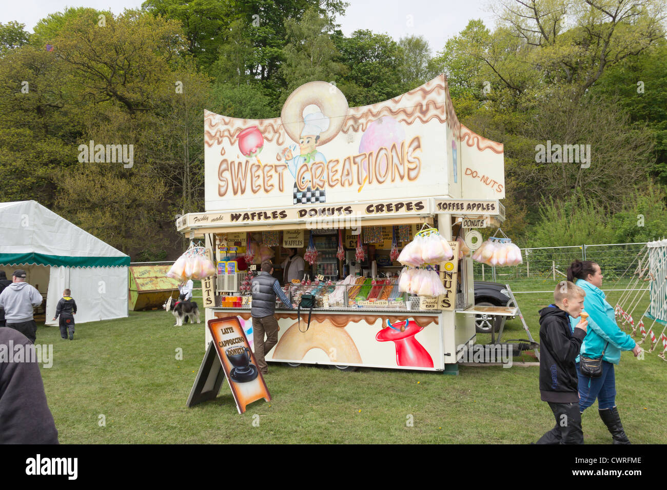 'Sweet Creations' mobile sweet foods stall trading at the Lancashire ...