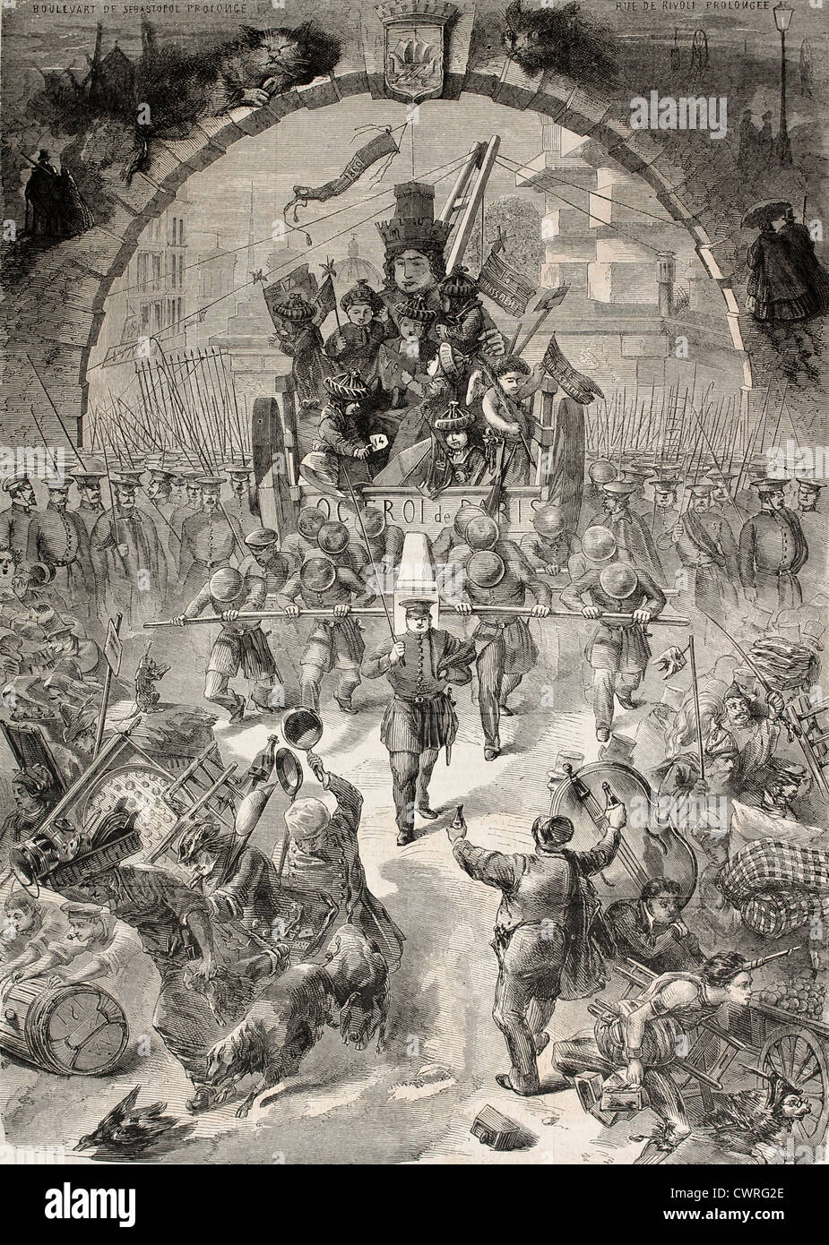 Allegoric representation of the Parisian Octroi Stock Photo - Alamy